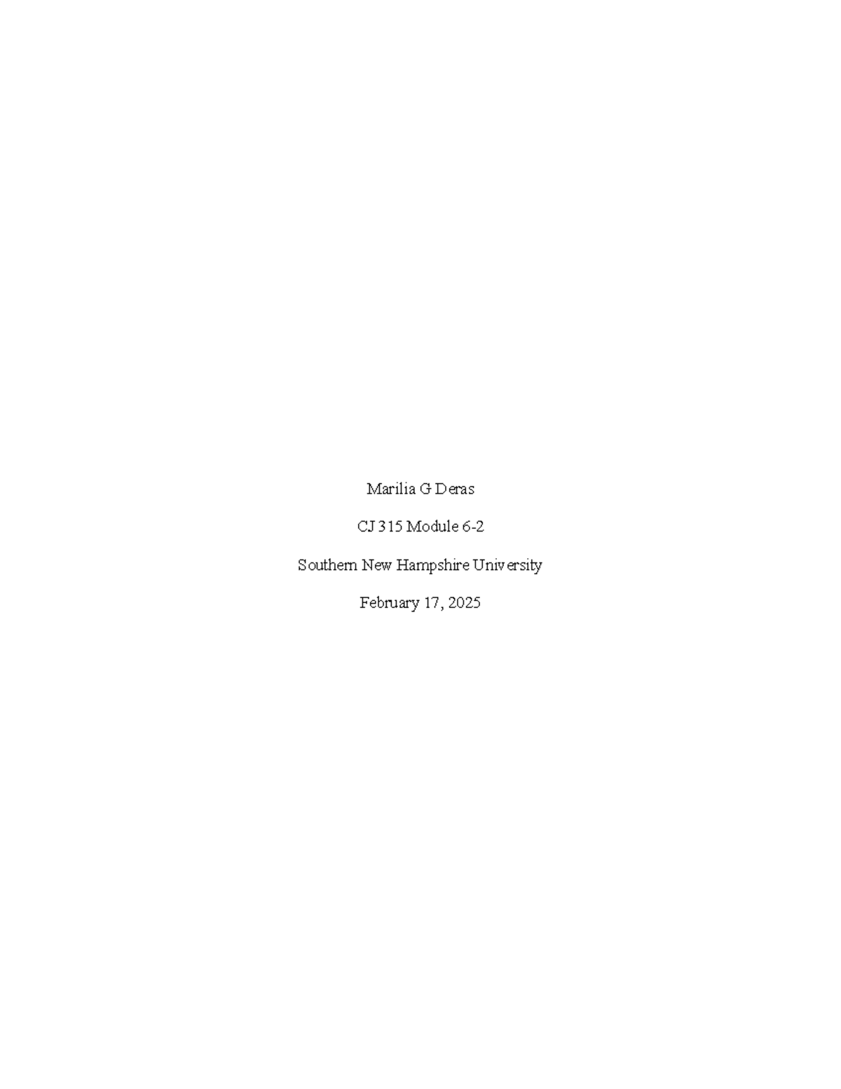 CJ 315 Module 6 Essay: The Role of Empathy in Criminal Justice - Studocu