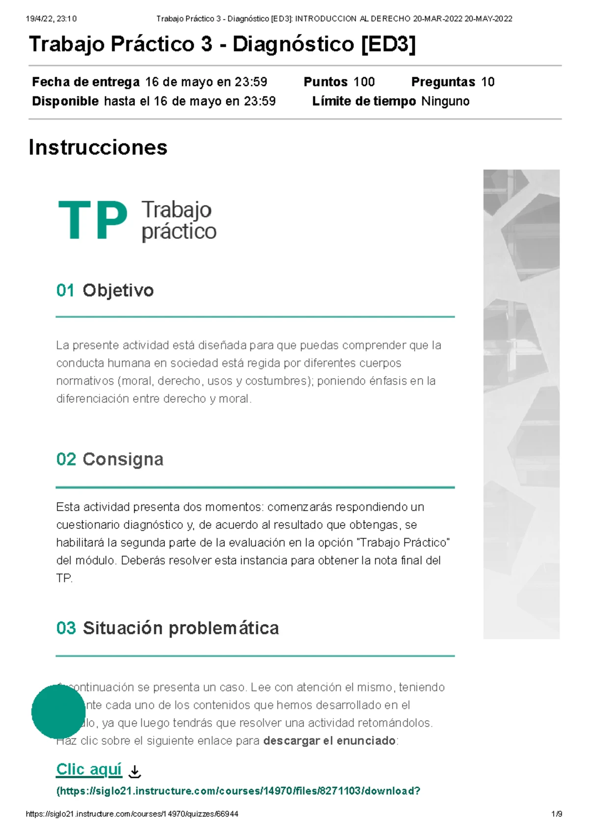 Trabajo Práctico 2 [TP2]: Introducción al Derecho - Ejercicios y Respuestas - Studocu