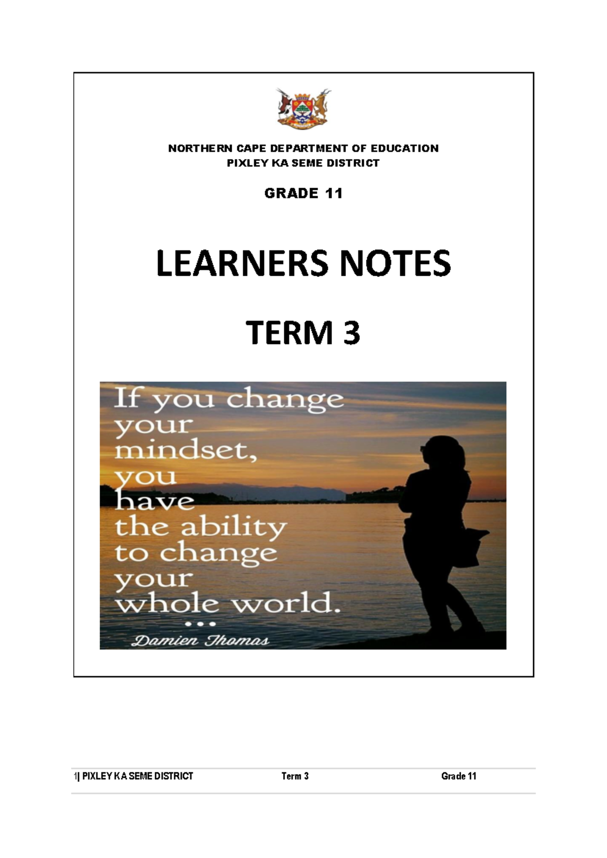 Grade 11 Term 3 Life Orientation Notes: Healthy Choices & Careers - Studocu