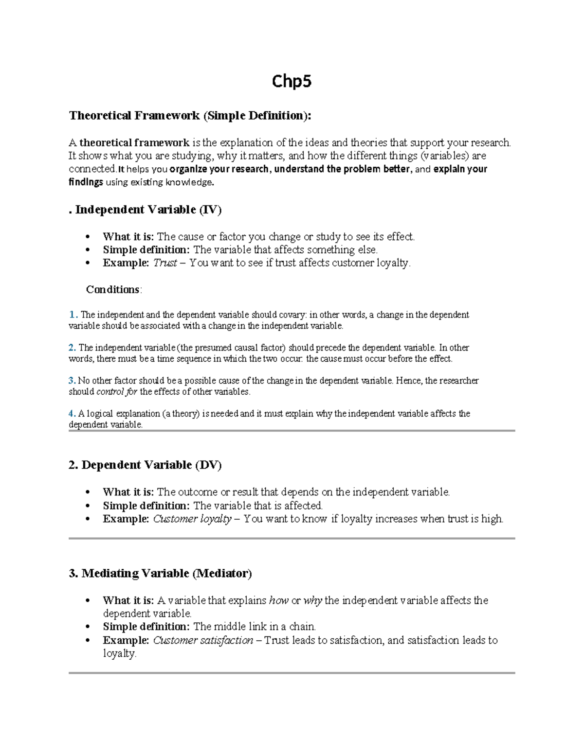 Chp 5-13 Research Methodology Notes: Theoretical Framework & Design ...