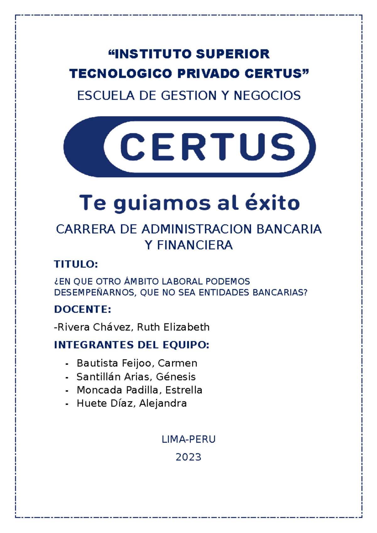 Comunicacion - Grupo 4 - TAREA DE COMUNIACION - “INSTITUTO SUPERIOR ...