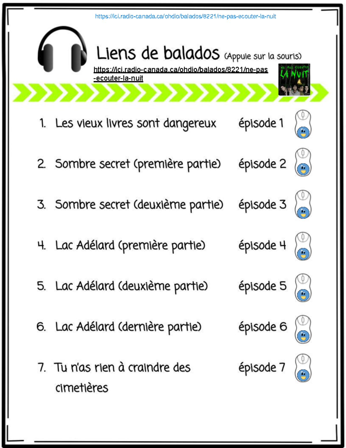 Analyse du Balado "Ne pas écouter la nuit" - Questions et Réponses ...