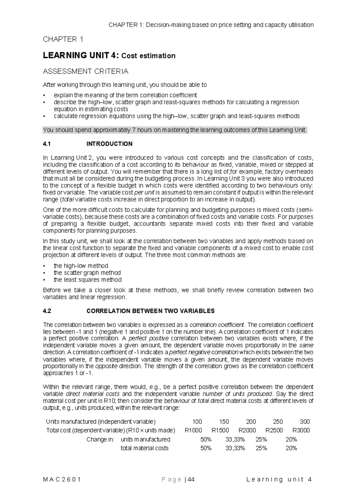 Financial assessment strategy overview for FAC 2601 - Studocu