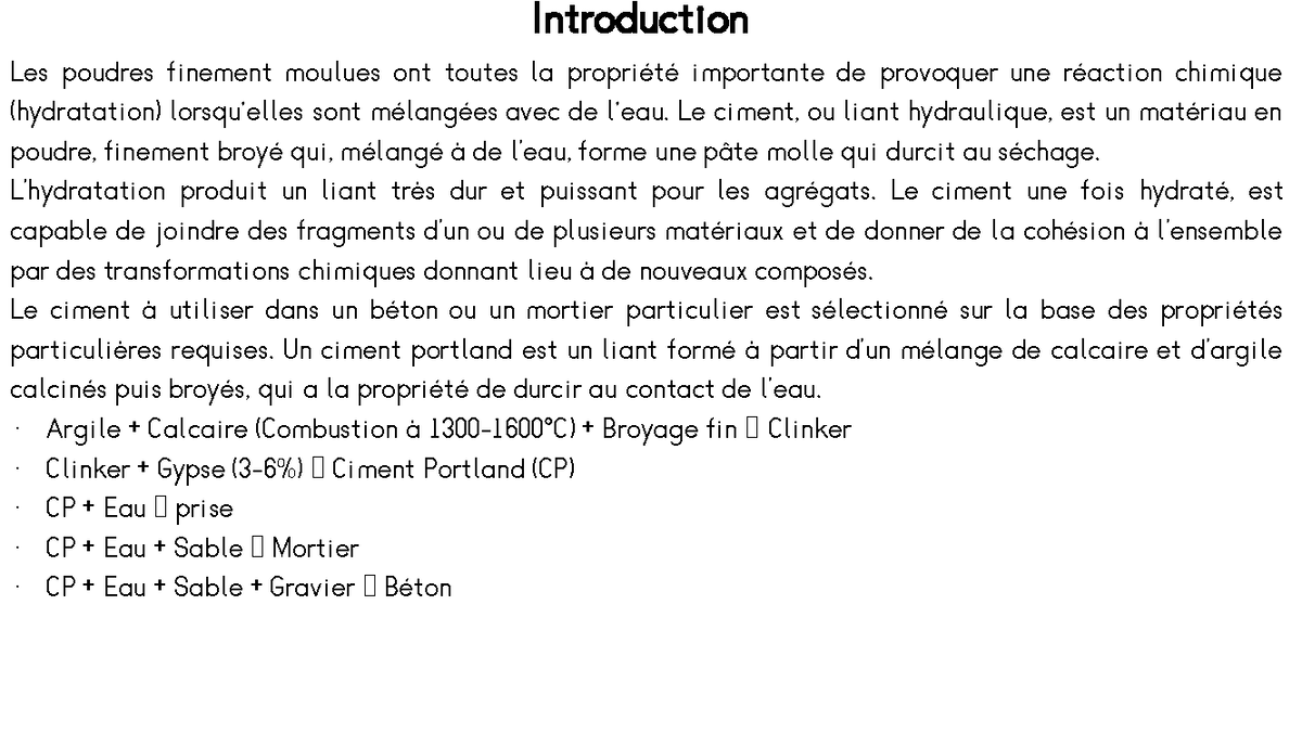 Cours sur le Ciment et le Clinker (28-11) : Propriétés et Fabrication ...