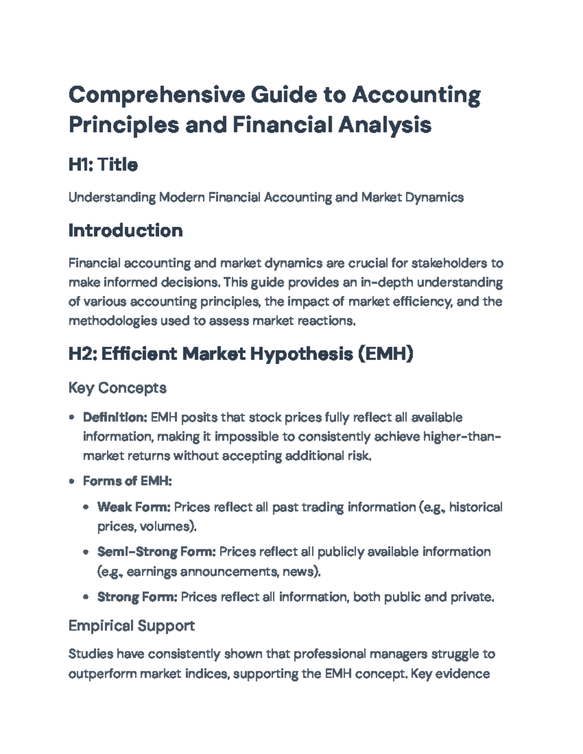 Comprehensive Guide to Financial Accounting Principles and Market ...