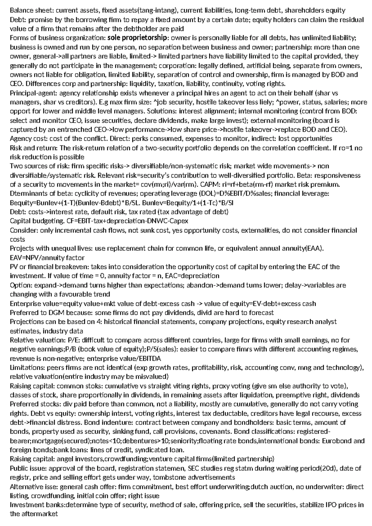 Managerial Economics Cheat Sheet: Key Concepts and Theories - Studocu