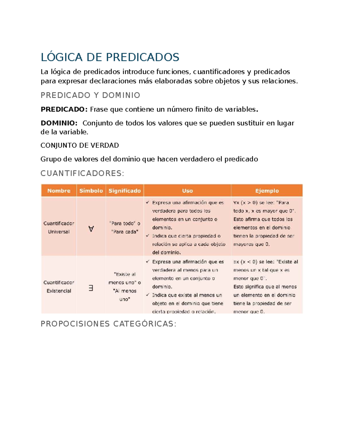 Lógica de Predicados - LÓGICA DE PREDICADOS La lógica de predicados ...