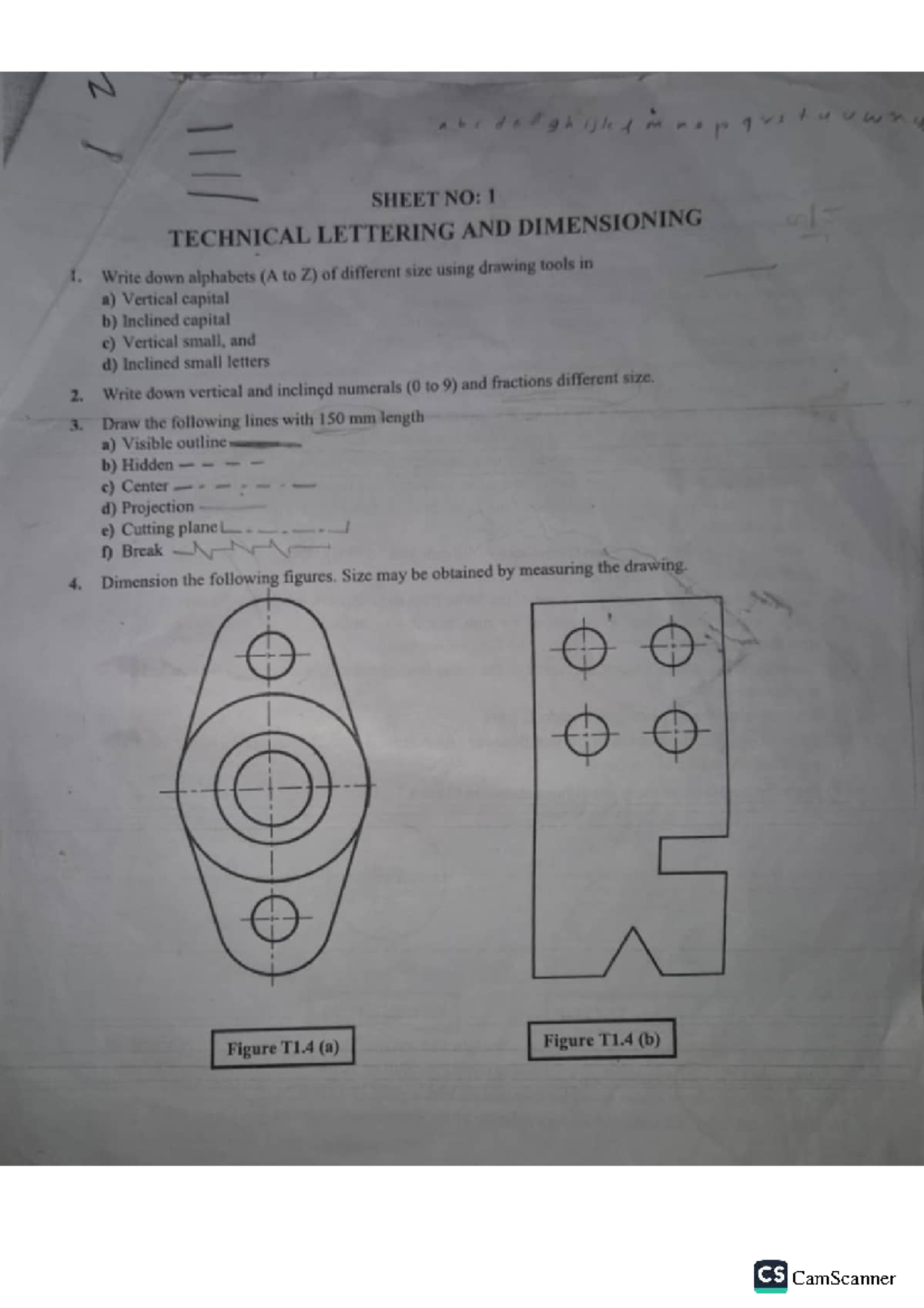 Engineering Drawing Questions: Technical Lettering, Geometric ...