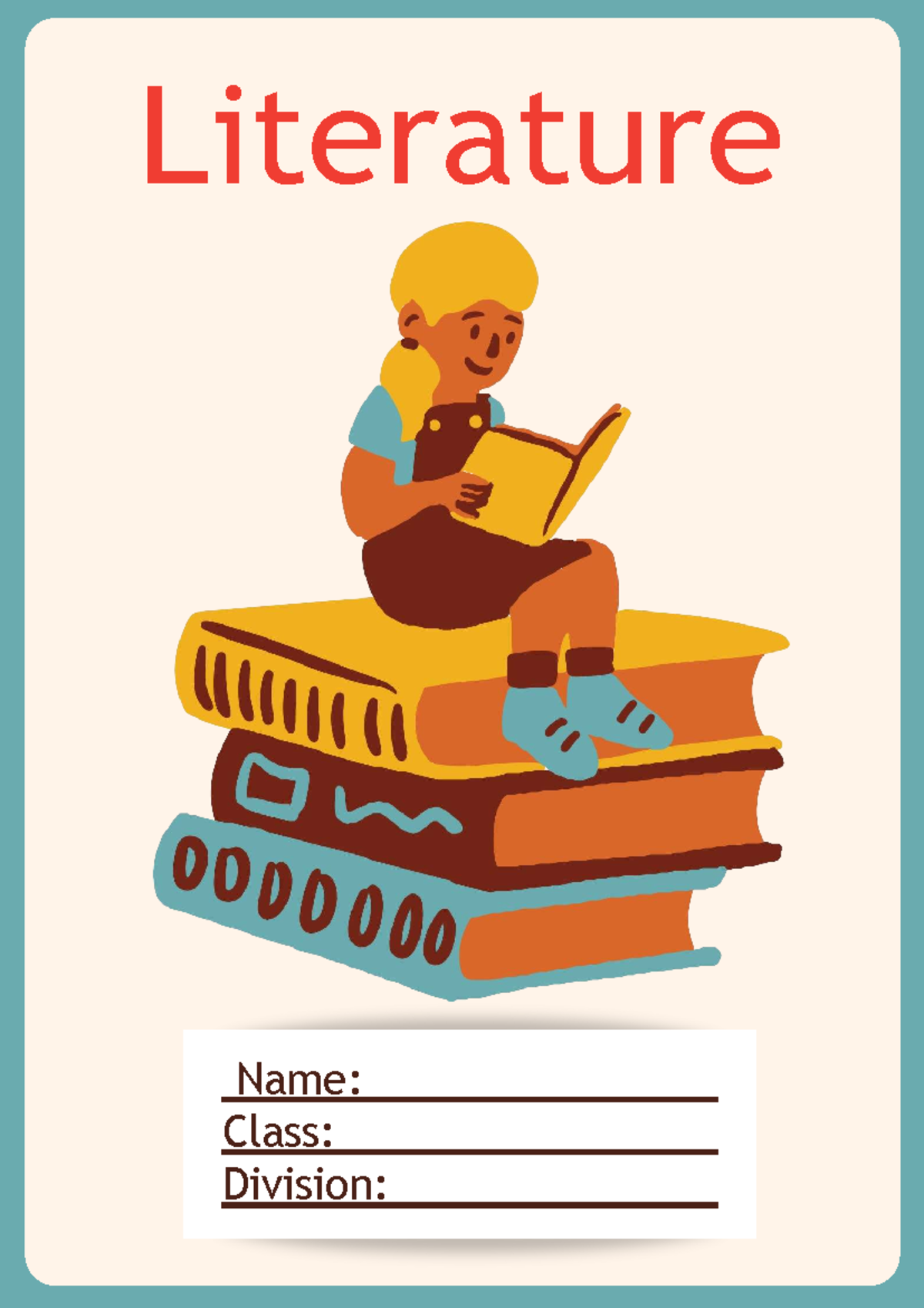 Hand-drawn Girl Literature Cover A4 Document - Panitikan ng Pilitinas ...