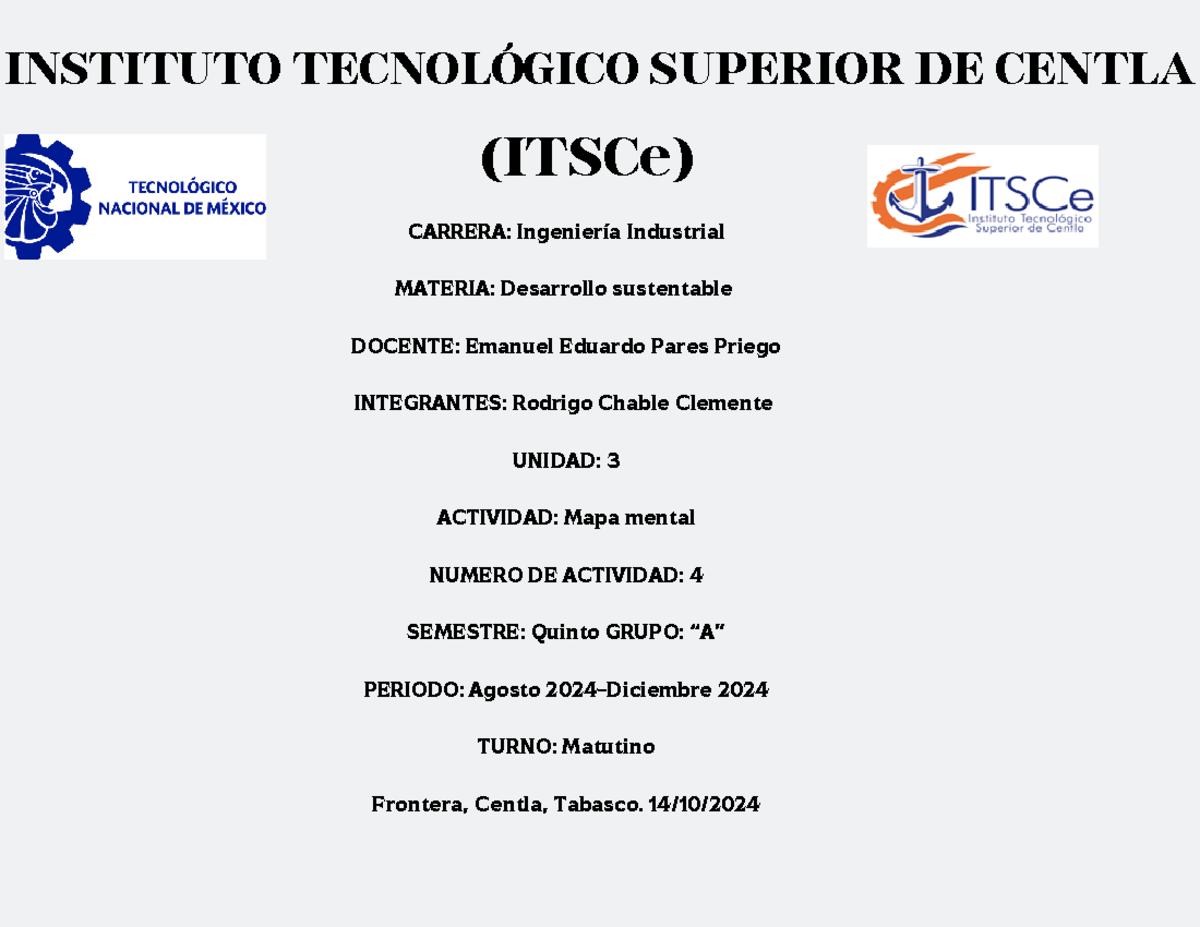 Tipo de vida del ser humano - INSTITUTO TECNOLÓGICO SUPERIOR DE CENTLA ...