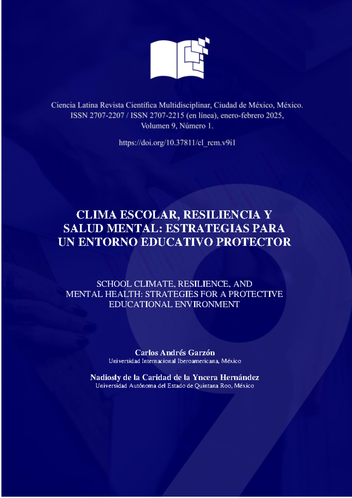 CLIMA ESCOLAR Y RESILIENCIA: ESTRATEGIAS PARA LA SALUD MENTAL EN ...