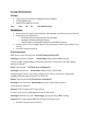 Physical Assessment of an adult Posttest - Skills Module 3 ...