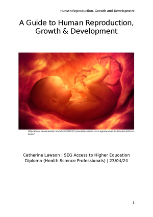 Human reproduction - unit 7 access to midwifery distinction - Human ...