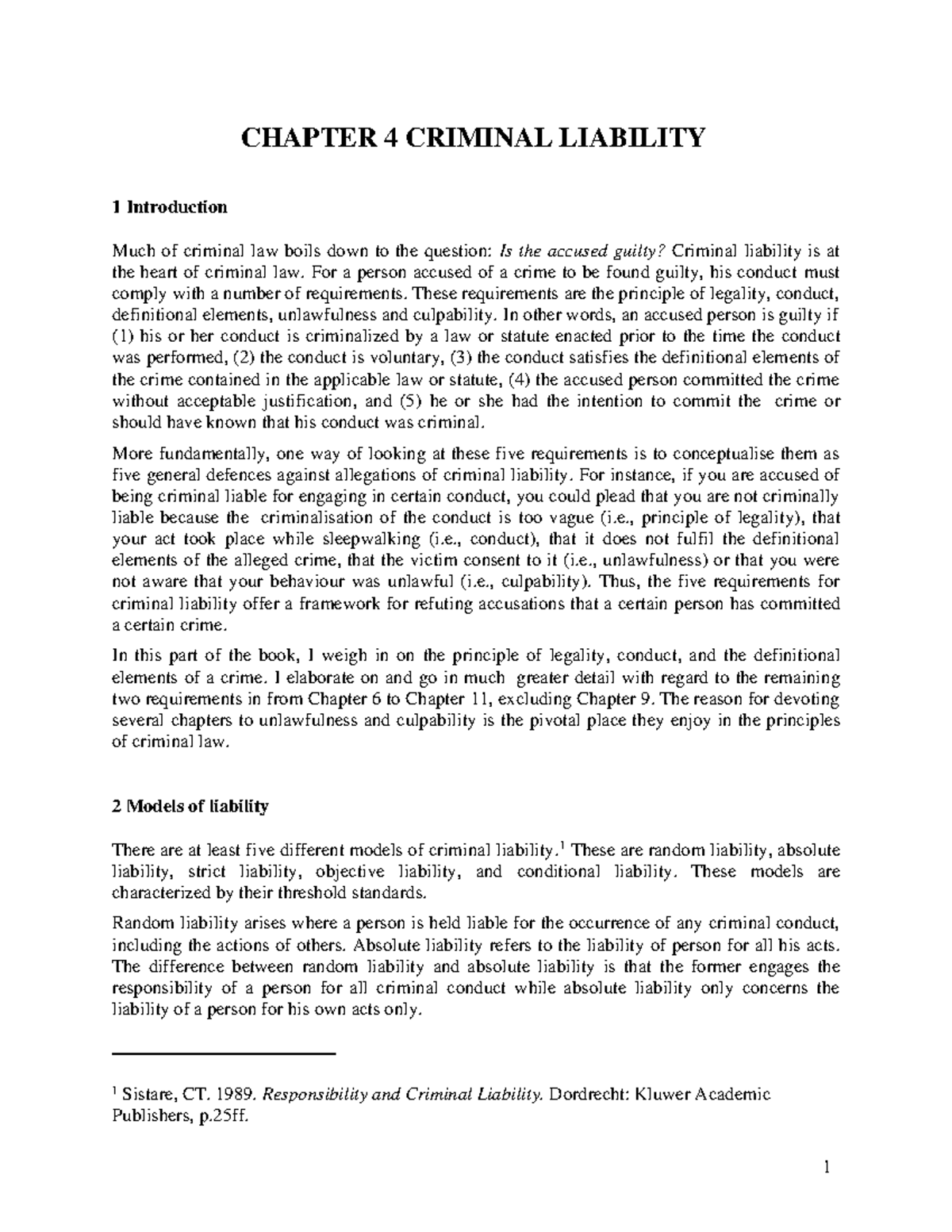 Chapter 4: Understanding Criminal Liability (LAW 101) - Studocu