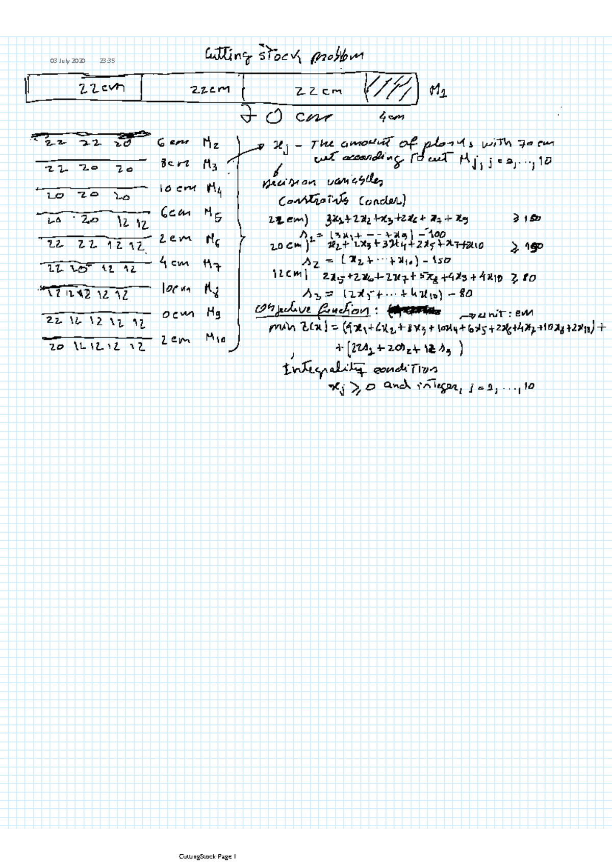TSP Exercises Resolutions: Cutting Stock, Knapsack & Sudoku - Studocu