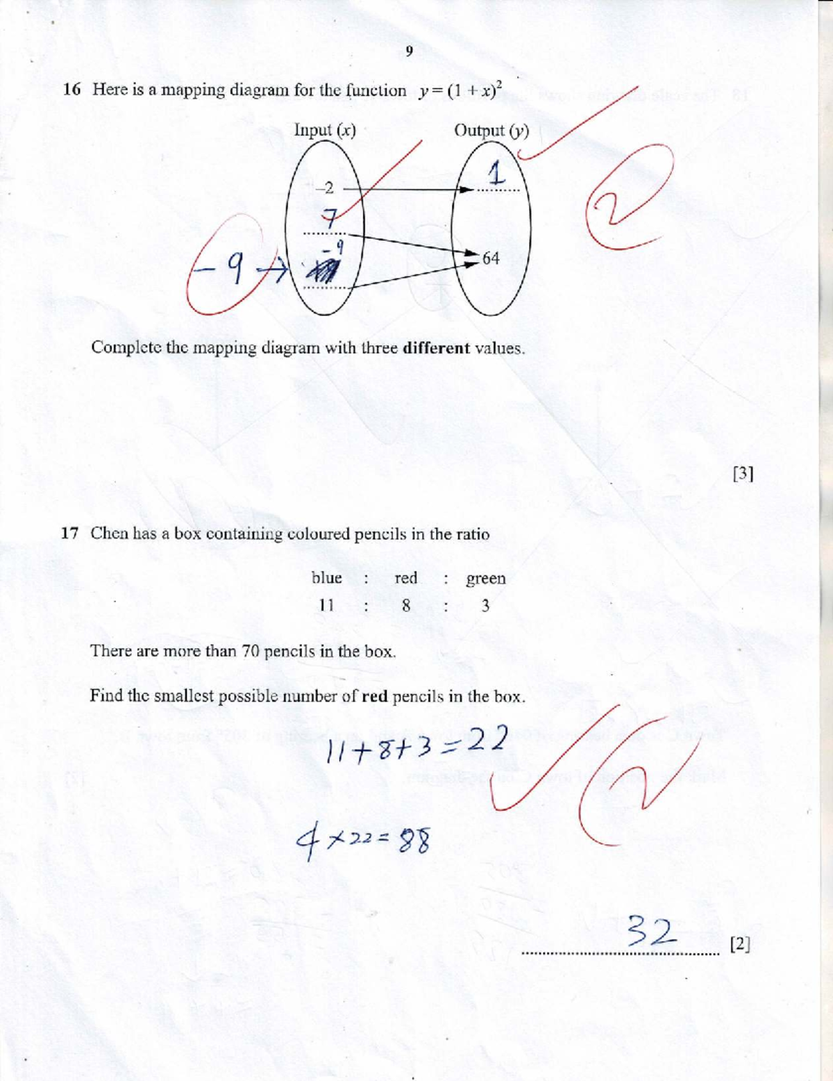 CCF 000010 - Marked exam paper with answers - 9 16 Here is a mapping ...