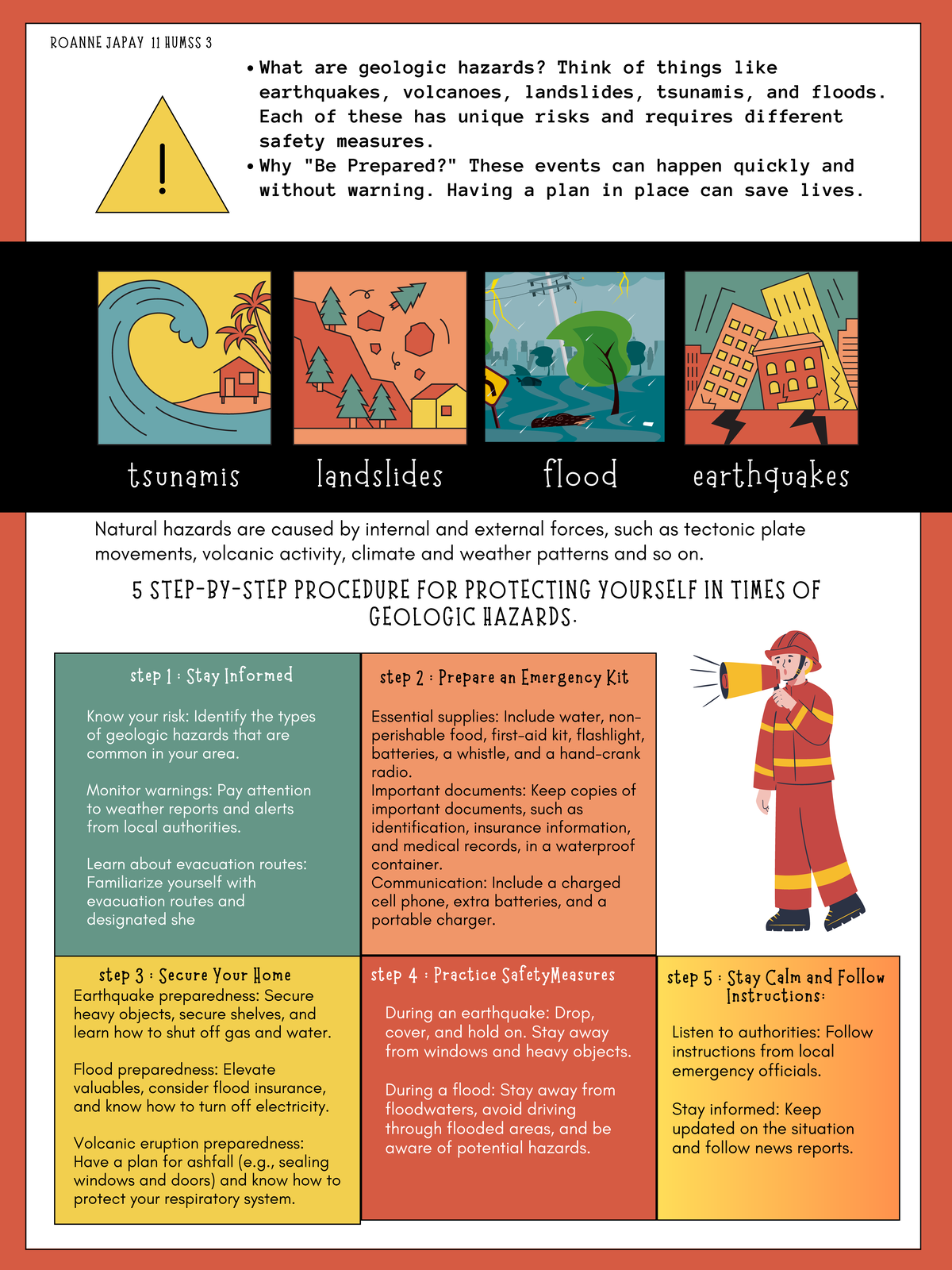 PSY 101: Natural Hazards Preparedness Educational Poster Guide - Studocu
