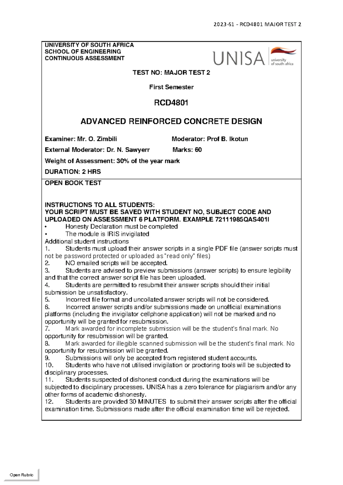 SABS 0100-1:2000 Structural Use of Concrete - Design Principles Ed. 2 ...