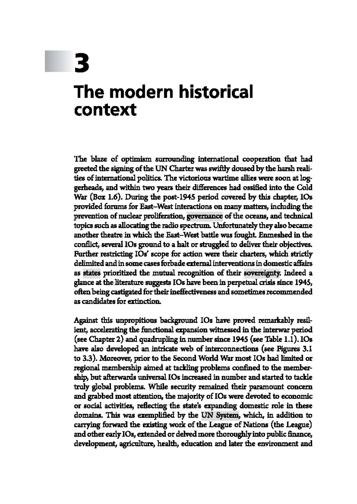 International Organizations in the Modern Historical Context (POL 301 ...