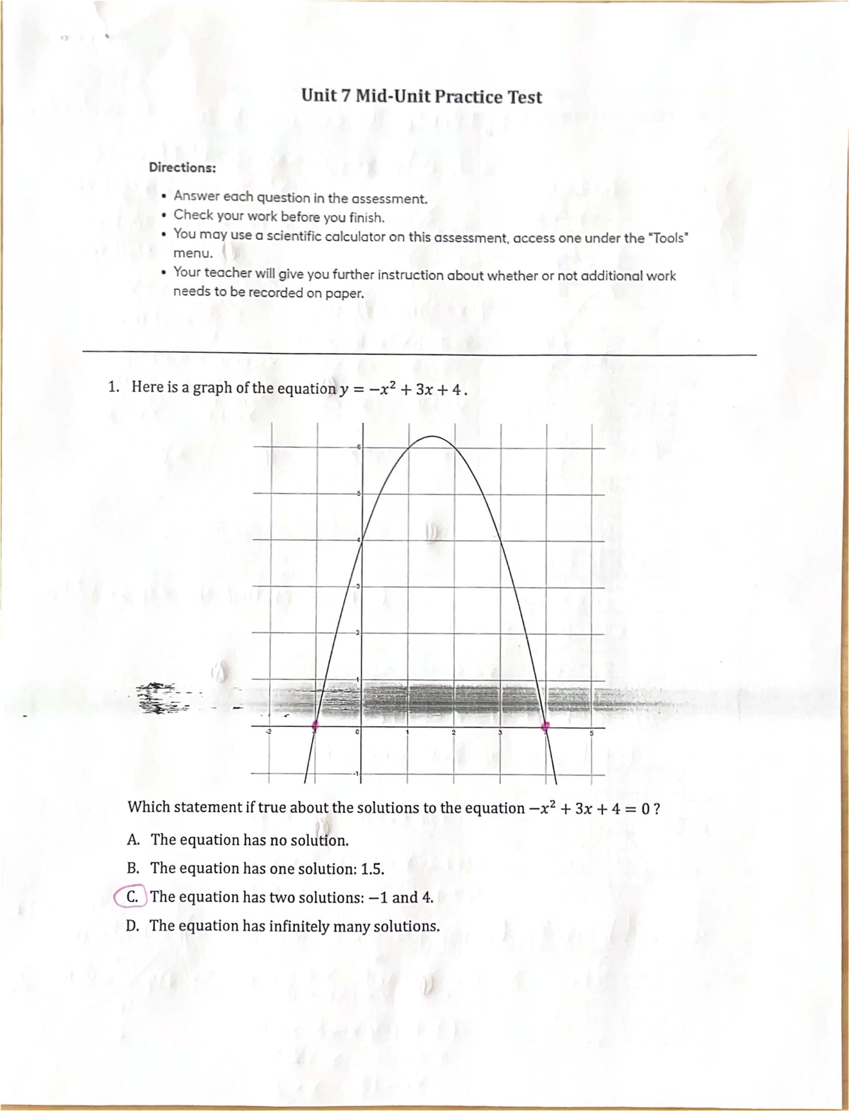 Final Exam Study Guide for Course XYZ: Unit 7 Practice Test Insights ...