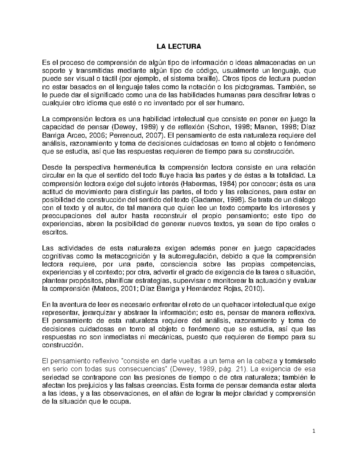 LA LECTURA: Estrategias y Comprensión en el Proceso Lector - Studocu