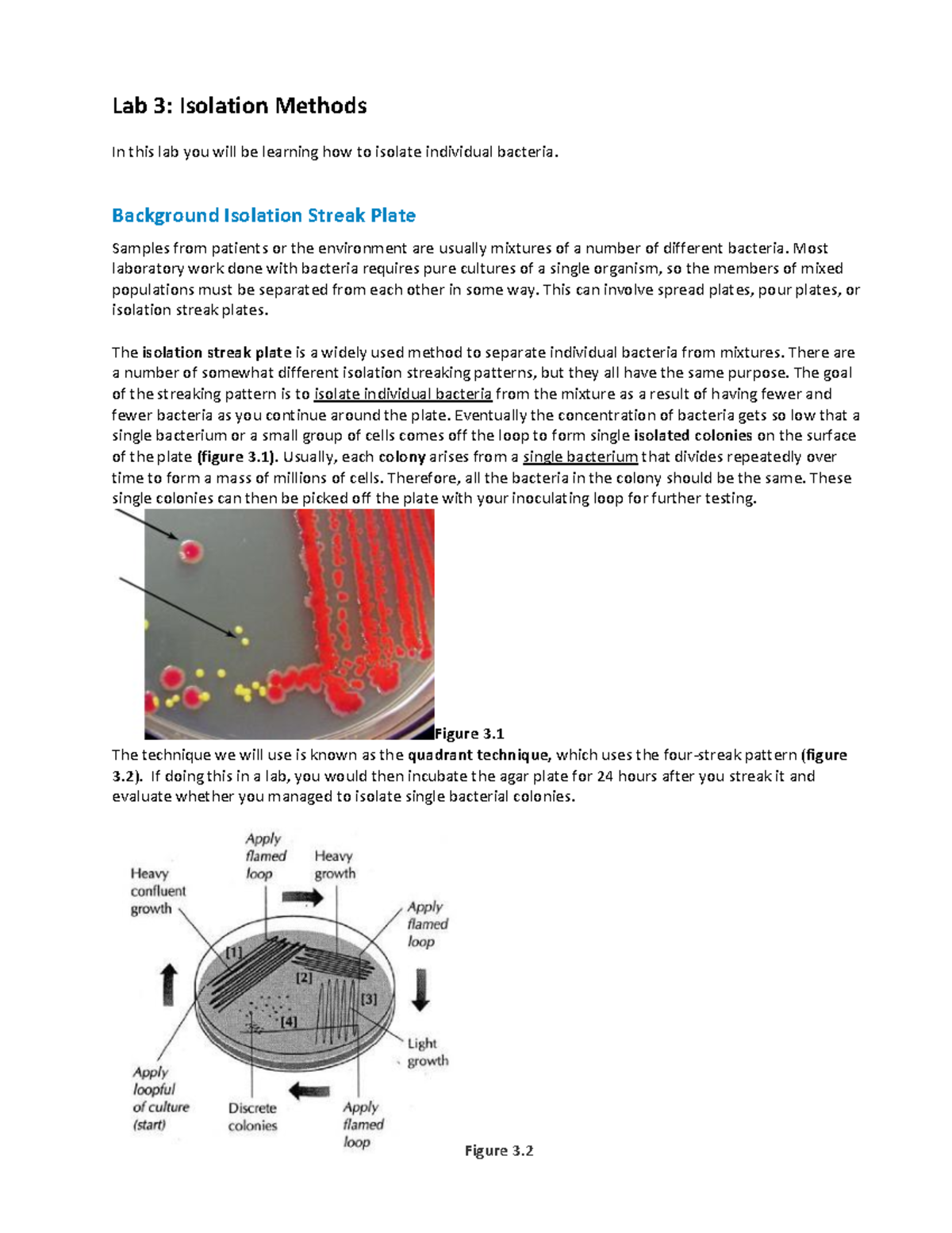 Lab 3 Isolation Methods - Lab 3: Isolation Methods In this lab you will ...