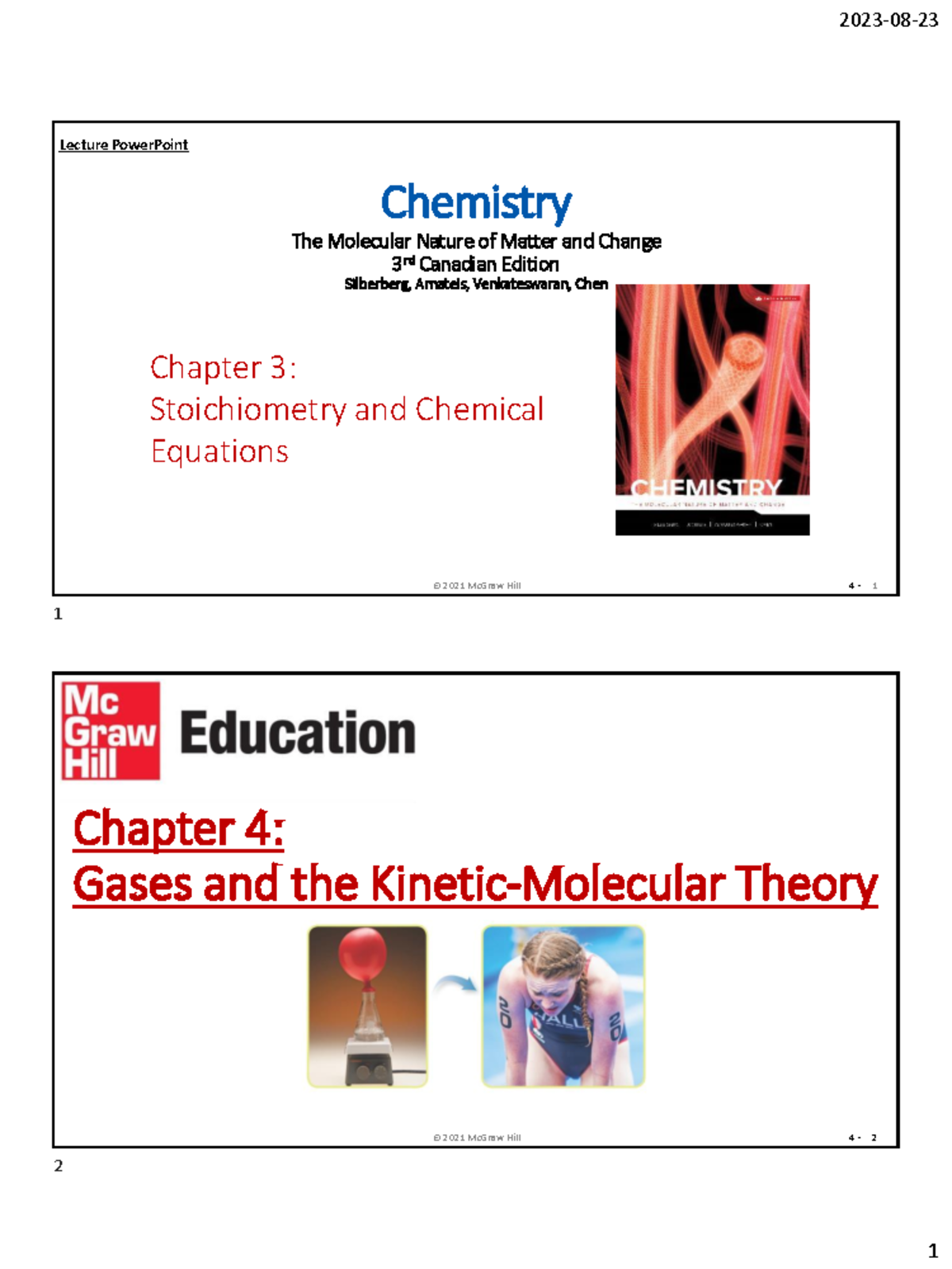 Chemistry 4: Gases and Kinetic-Molecular Theory Lecture Notes - Studocu