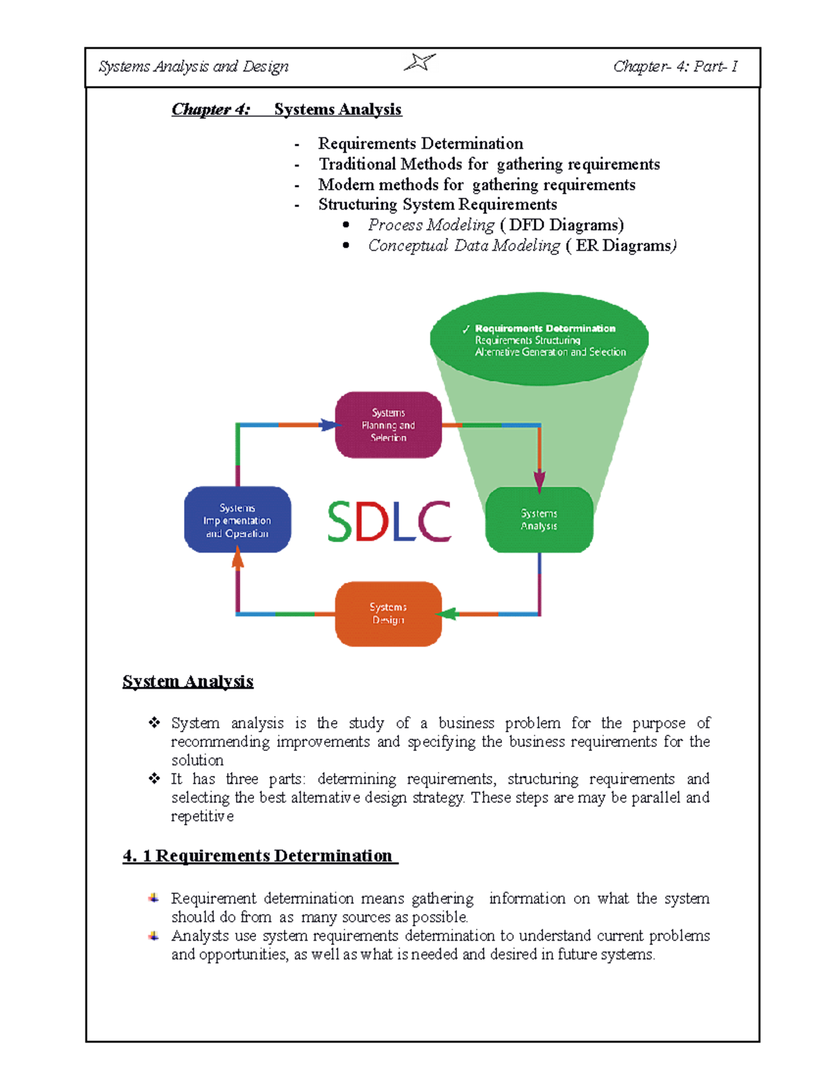 Sad-5 Chapter 4: Advanced Systems Analysis & Requirements Gathering ...
