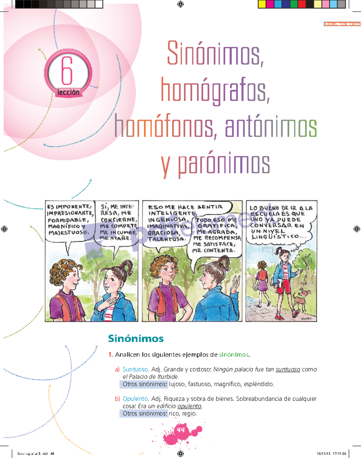 Vocabulario Final: Sinónimos, Homógrafos, Homófonos y Parónimos - Studocu