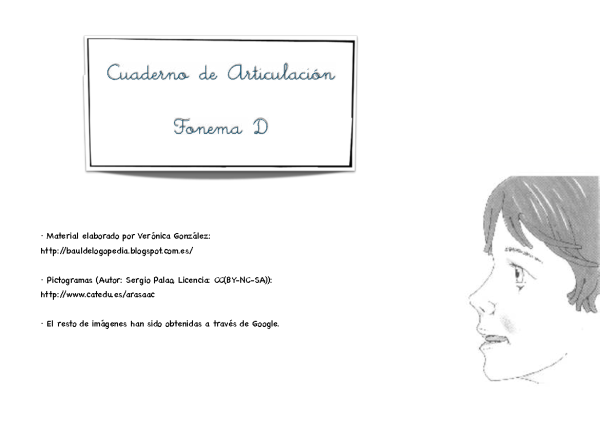 Cuaderno de Articulación Fonema D - Material Didáctico - Studocu