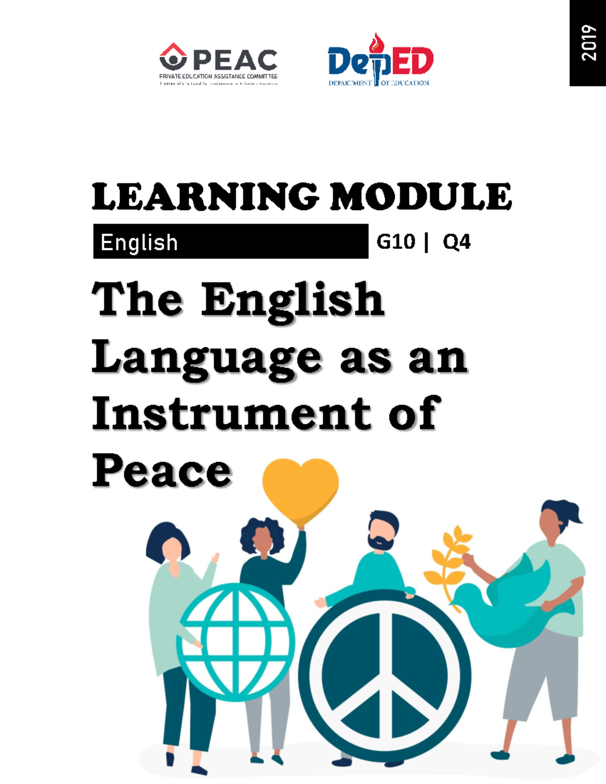 2019 ENGG10Q4 - English G10 Learning Module on Language & Peace - Studocu