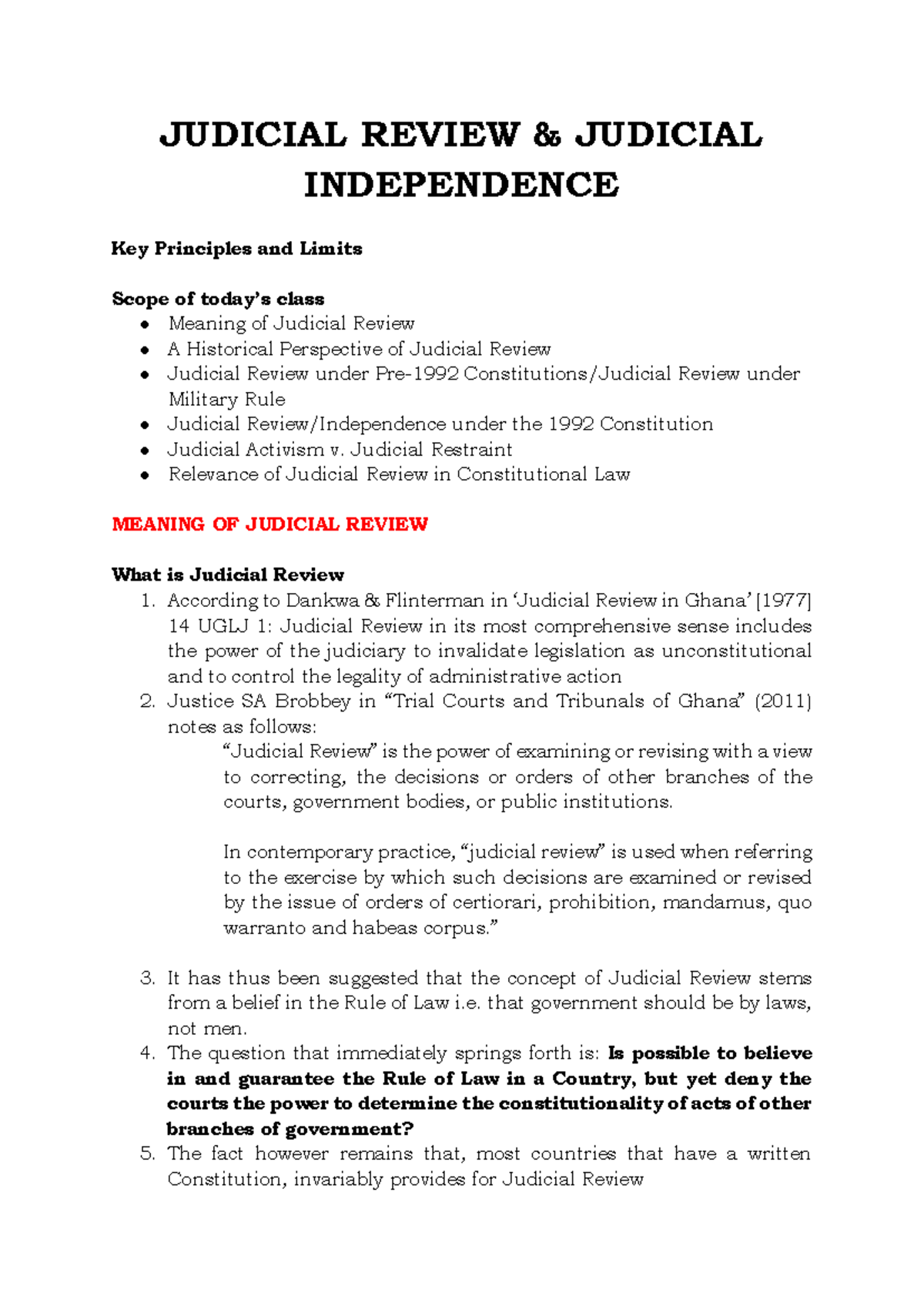 Judicial Review in Constitutional Law: Key Principles & Historical ...