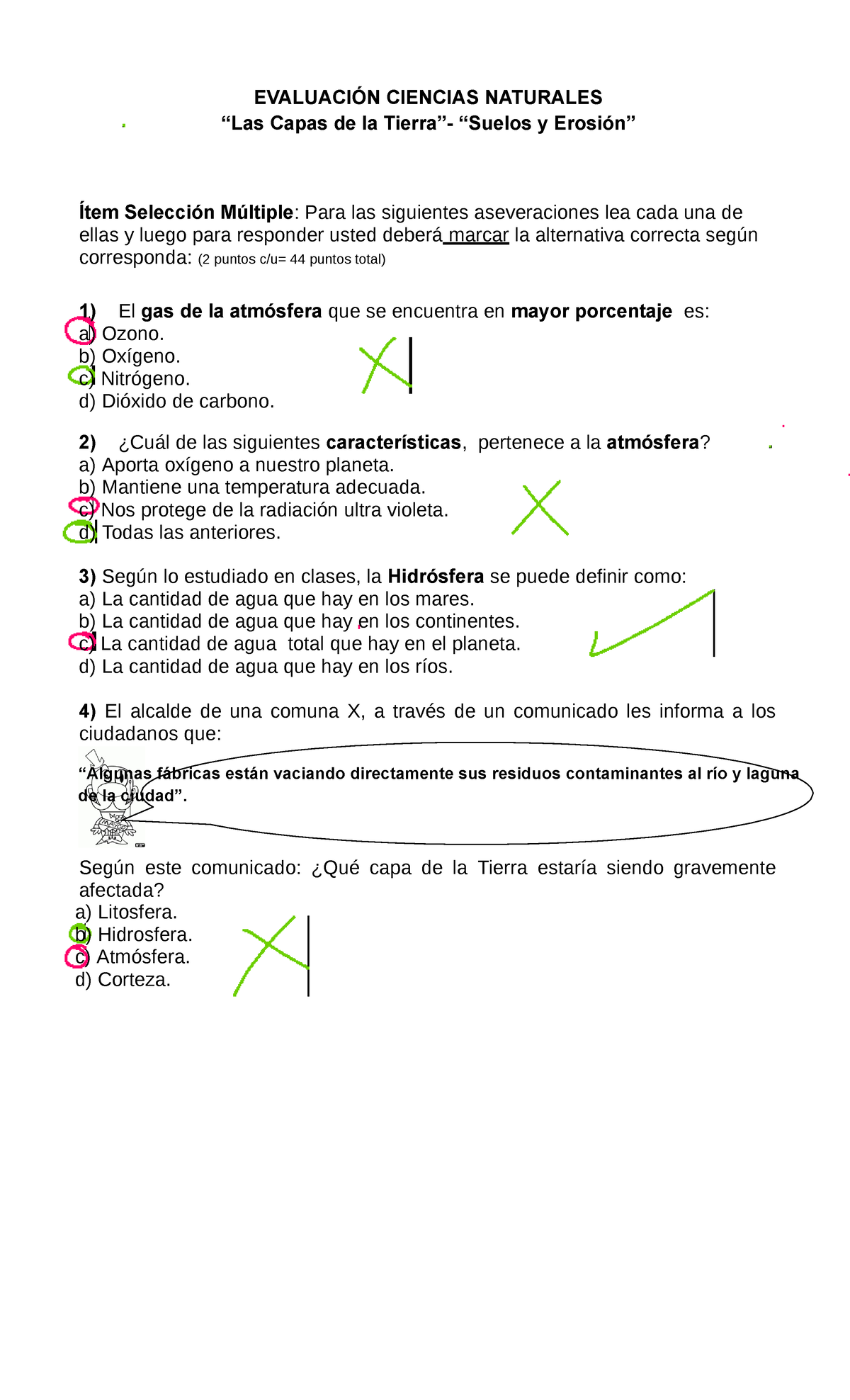 Prueba Capastierra Suelos - EVALUACIÓN CIENCIAS NATURALES “Las Capas de ...