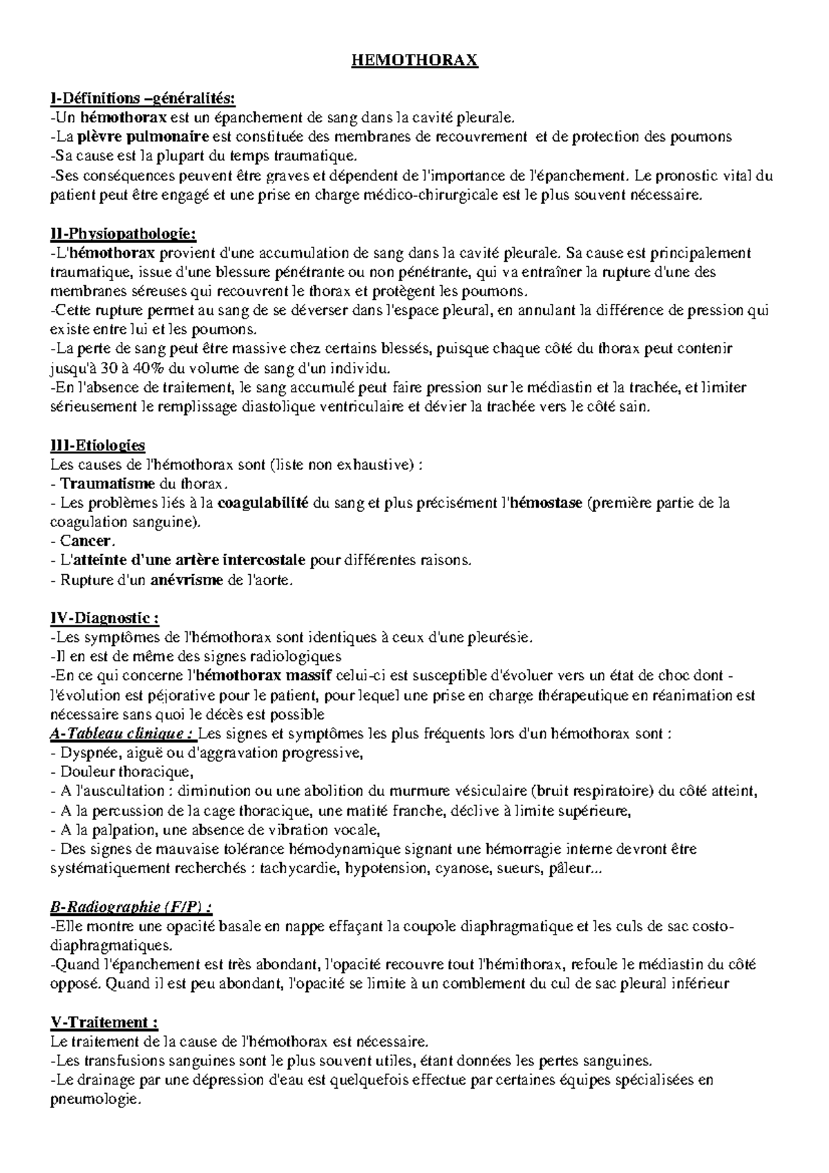 Pneumo 31 - Comprendre l'Hémothorax: Causes, Diagnostic et Traitement ...