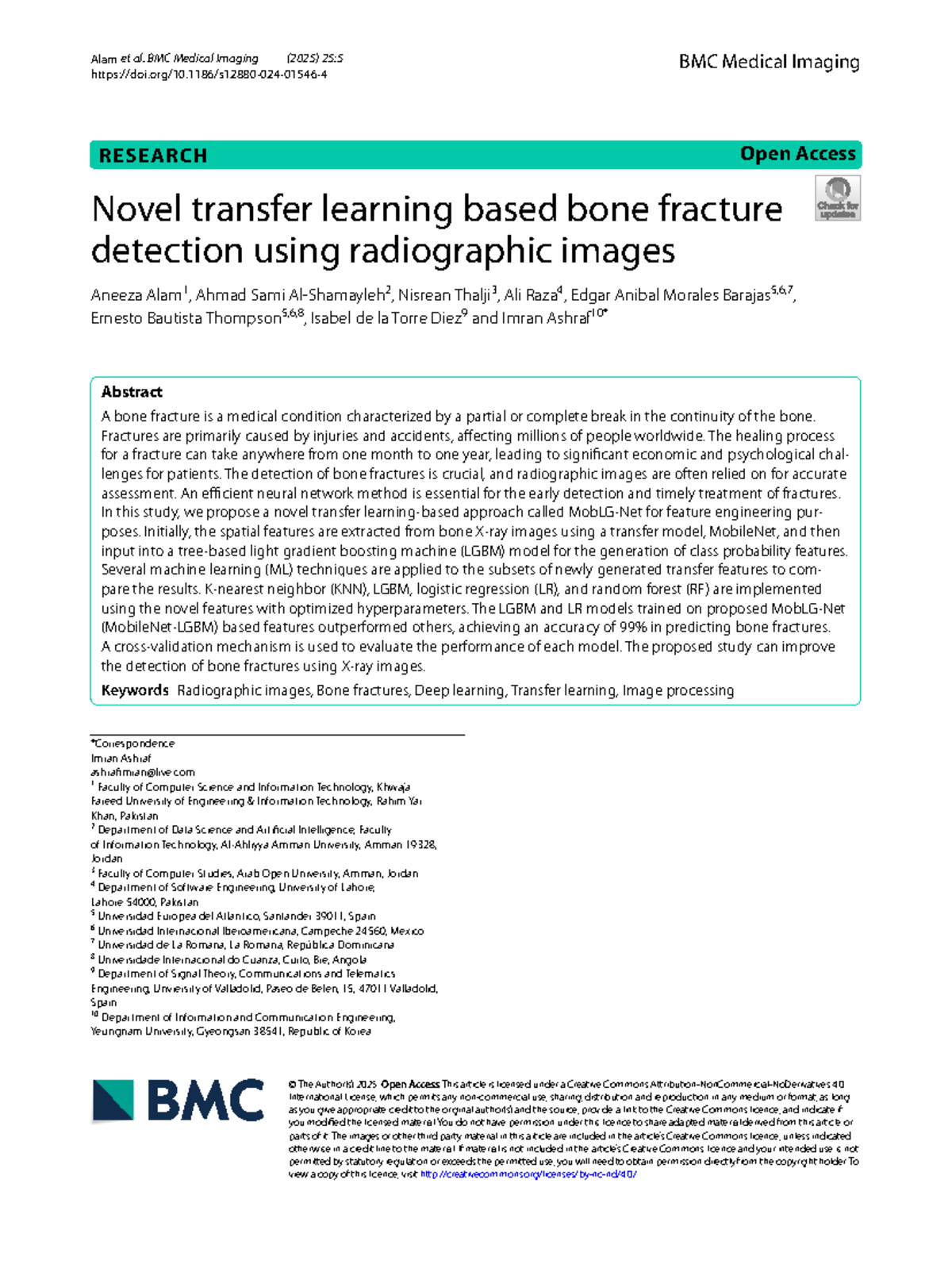Novel Transfer Learning Techniques for Bone Fracture Detection in ...