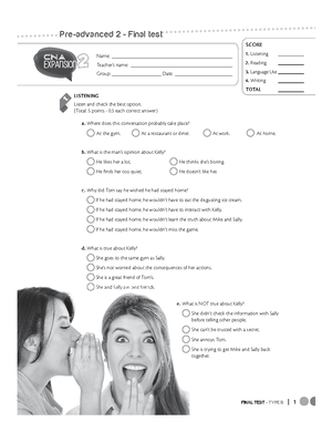 CNA Platinum 2: Comprehensive Language Learning Guide (2nd Ed.) - Studocu