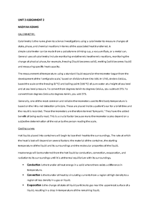 BTEC Level 3 Applied Science Unit 2- Practical Scientific Procedures and Techniques Learning Aim ...