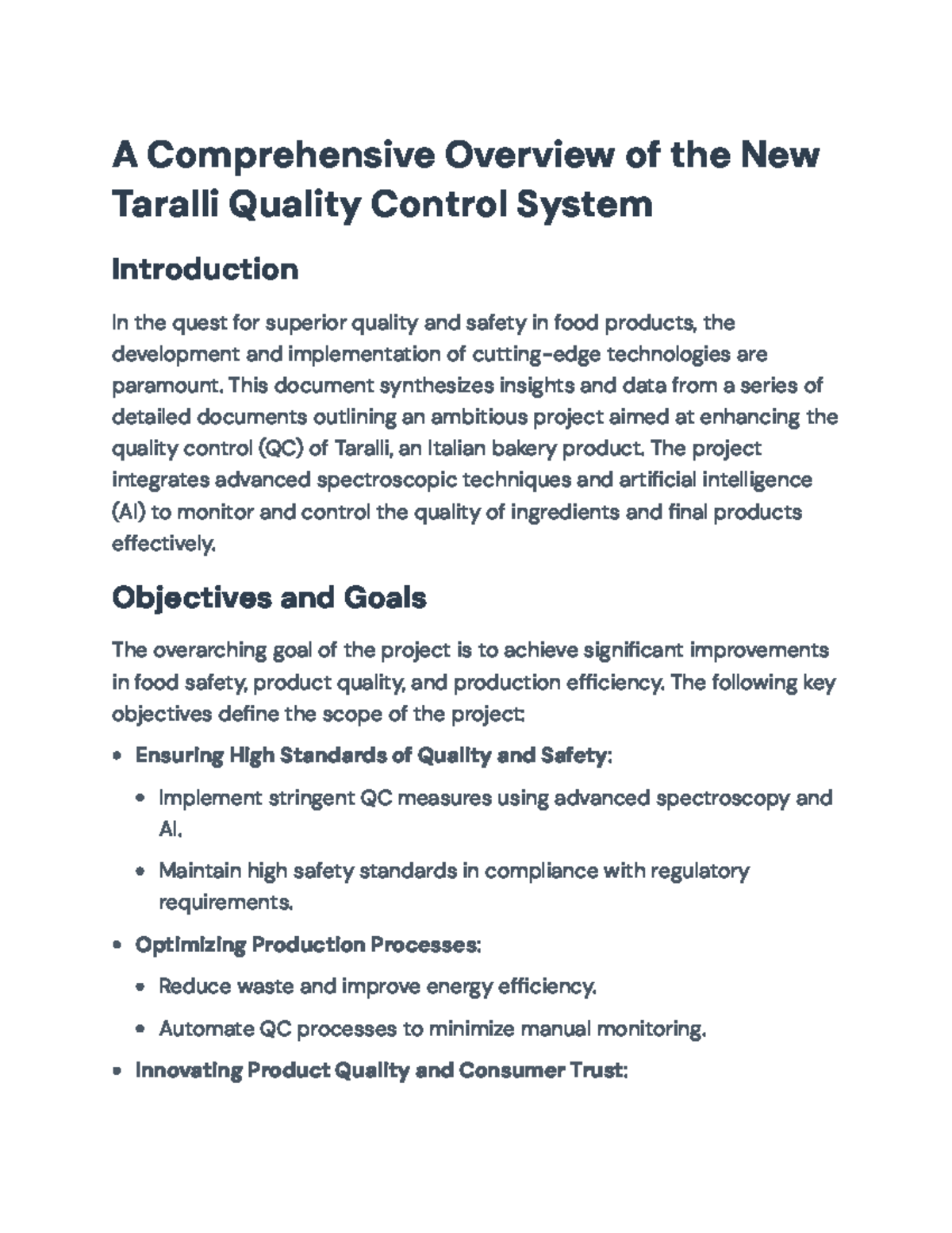 Enhancing Taralli QC: Overview of AI & Spectroscopy Tech (QC 101) - Studocu