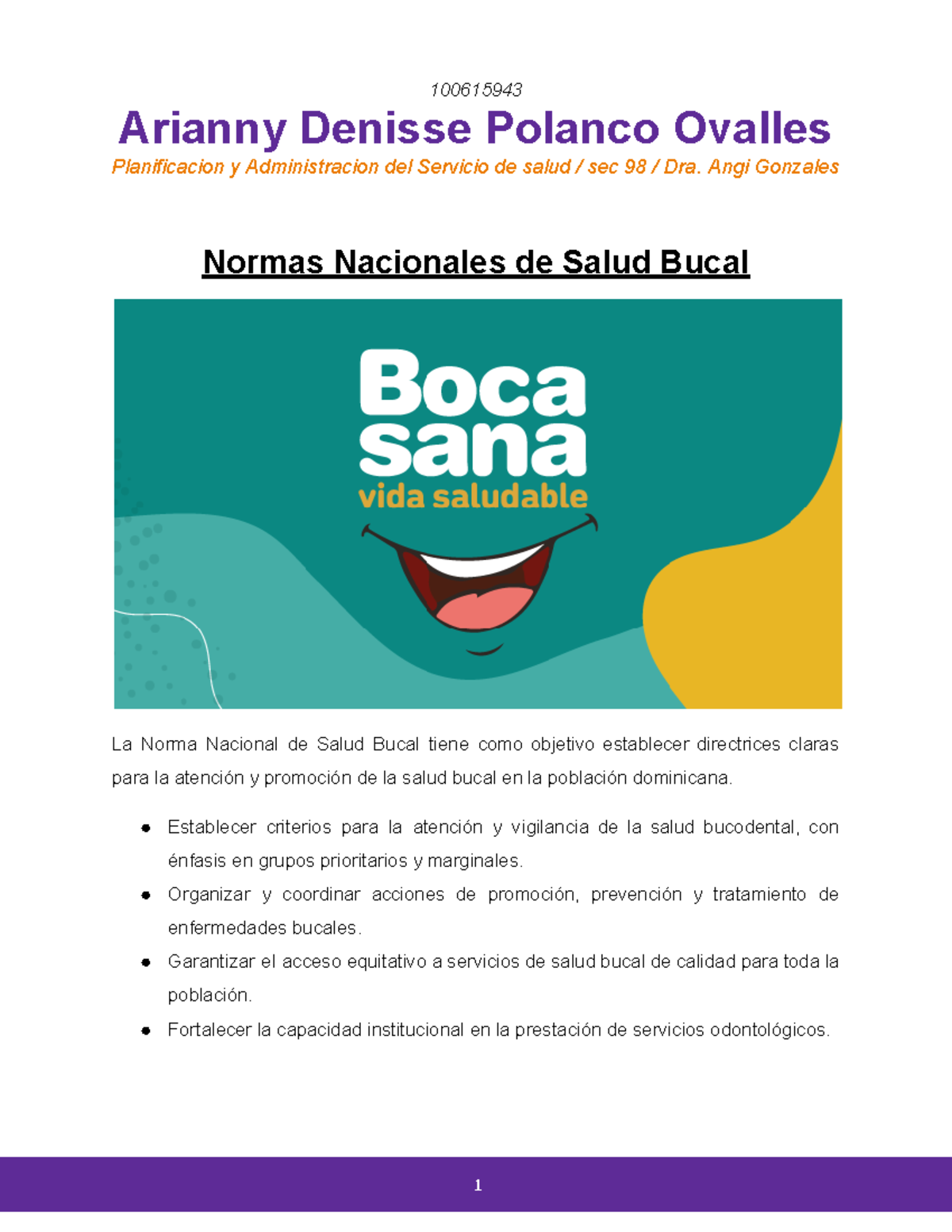 Planificación y Administración del Servicio de Salud - Sec 98 - Studocu
