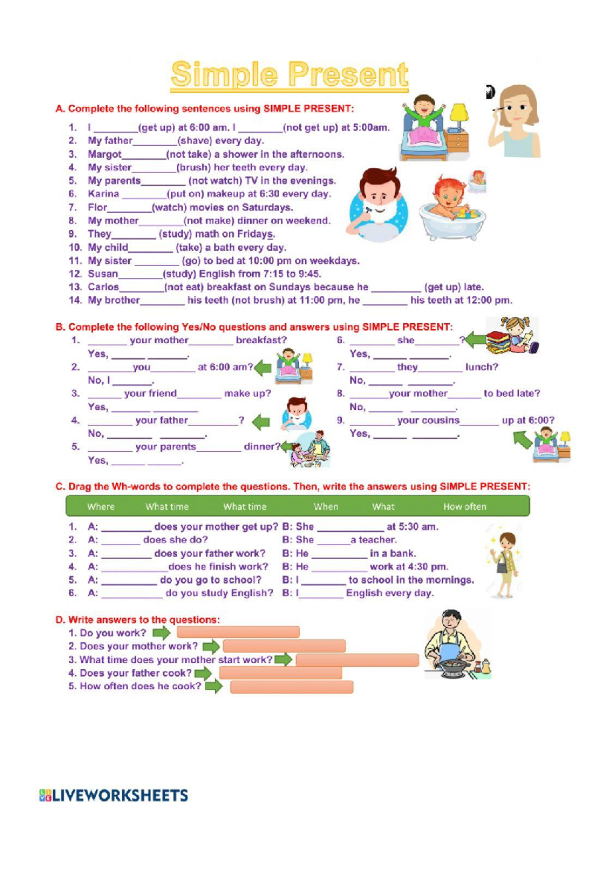 Unit 3 Revision: Simple Present Exercises and Questions - Studocu