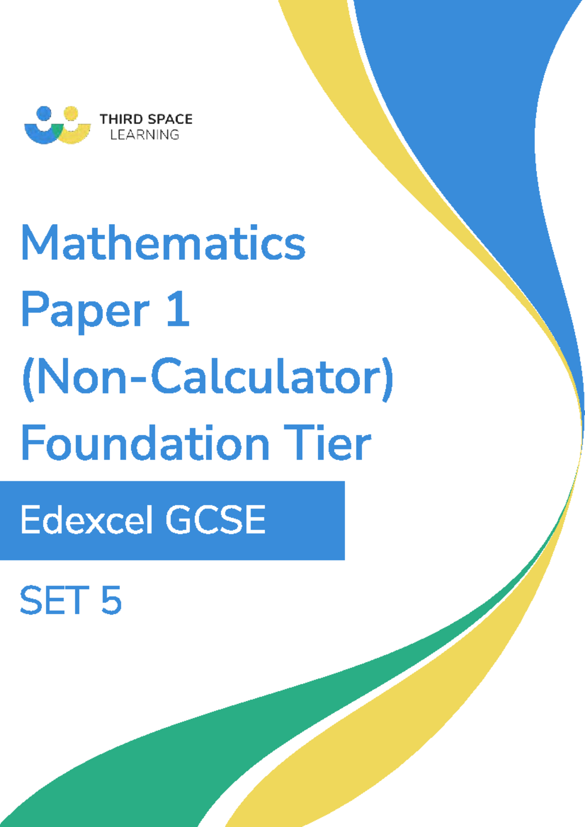 Edexcel GCSE Maths Foundation Tier Practice Paper 1 Set 5 - Studocu