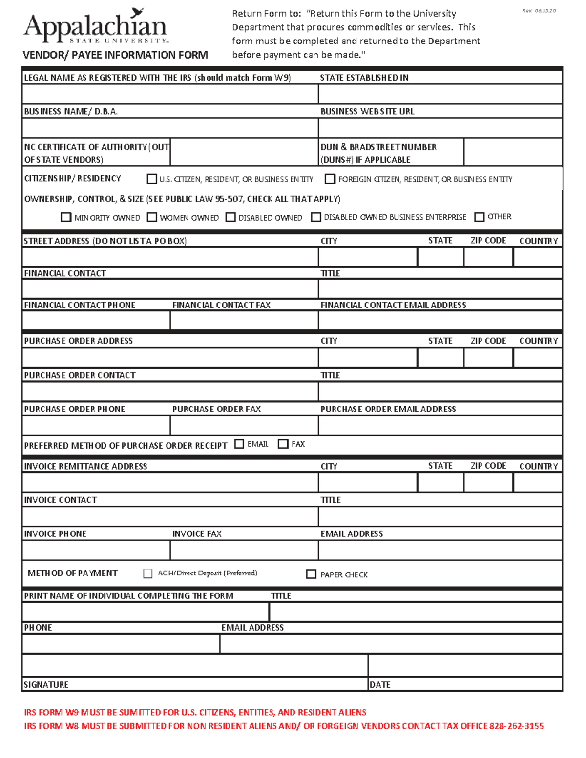 Vendor Packet Forms Submission - ASU 03 - Studocu