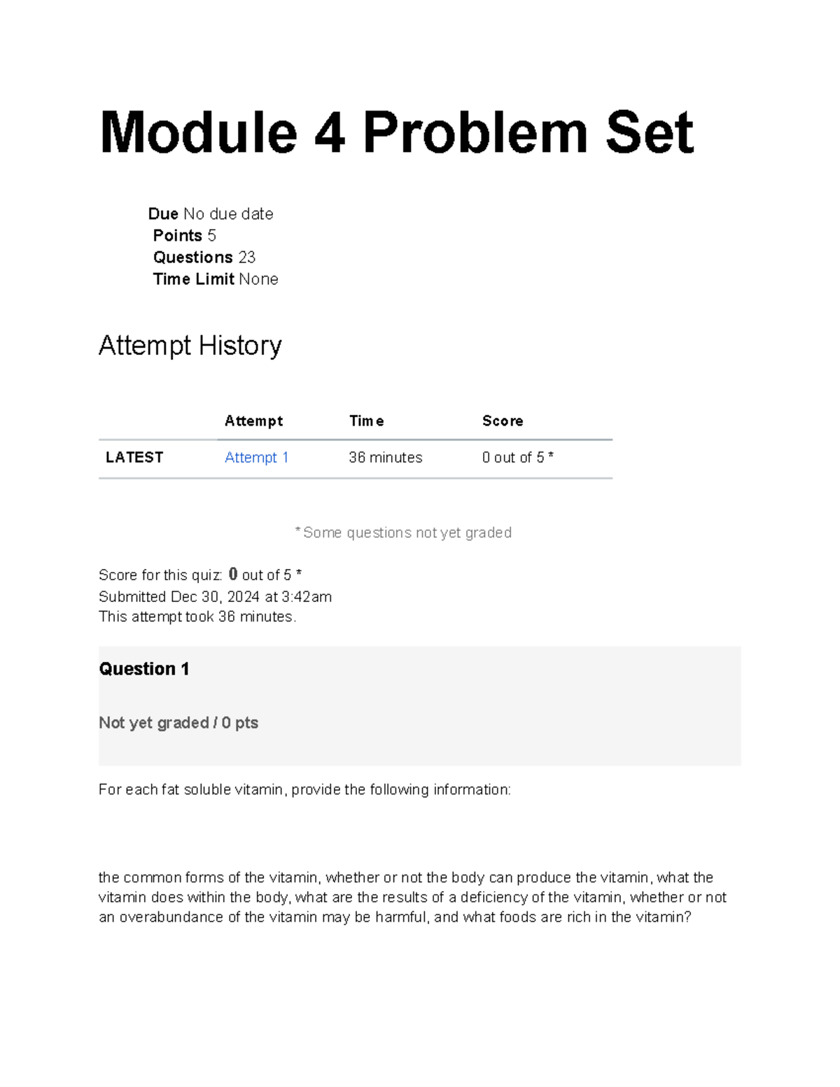 Portage Learning Nutrition Module 4 Problem Set Review - Studocu