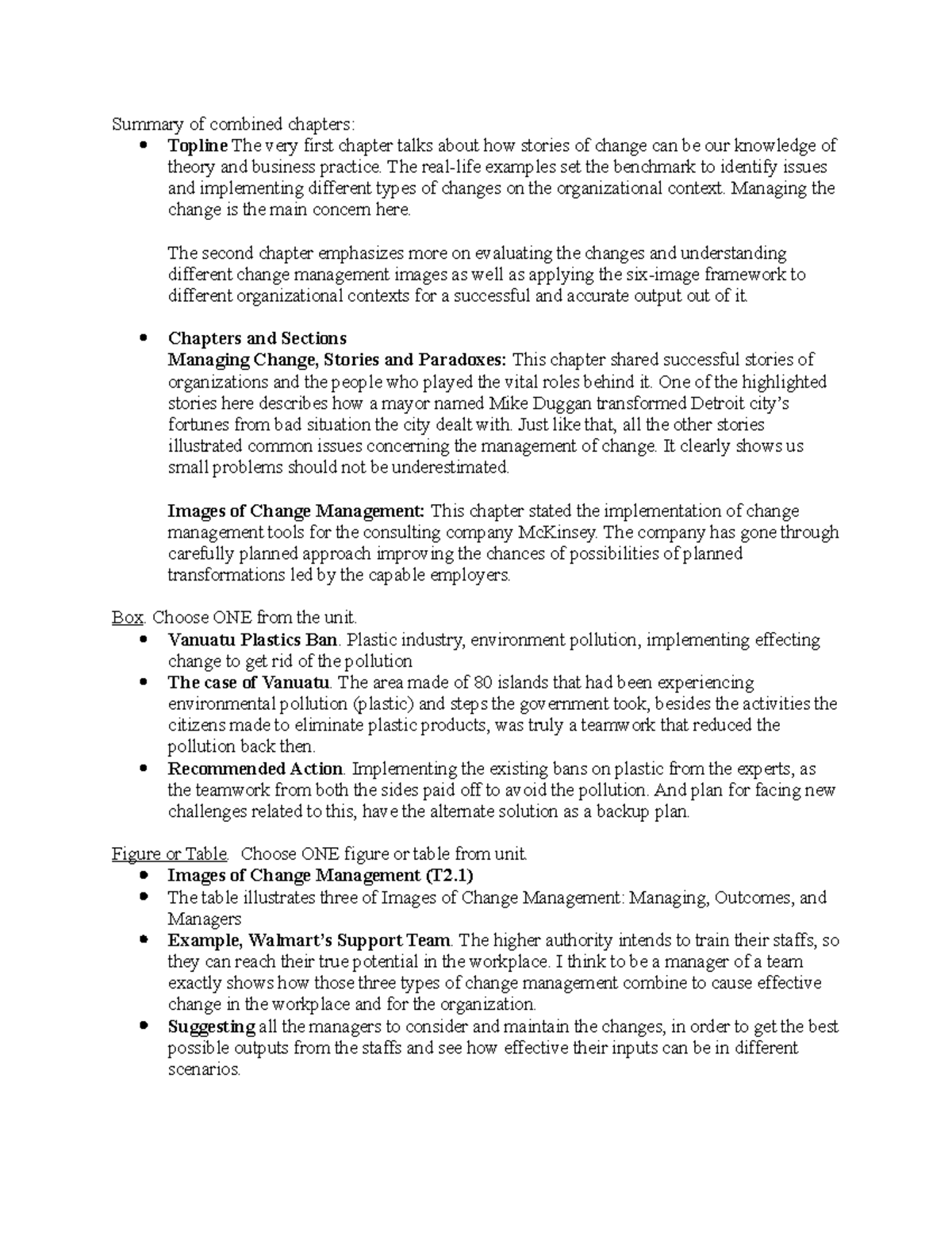 MBA501 Week 2 Assignment: Change Management Insights and Cases - Studocu