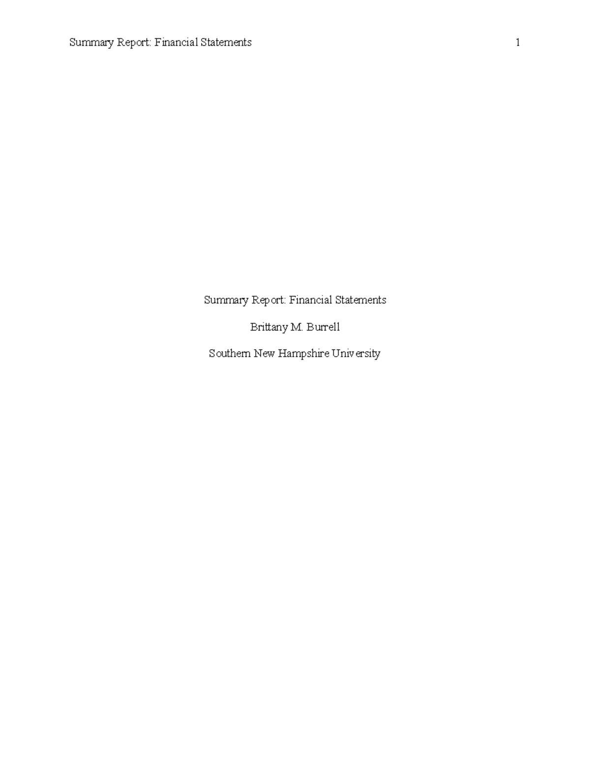 7-2 Financial Statements Summary Report: Analysis & Findings - Studocu