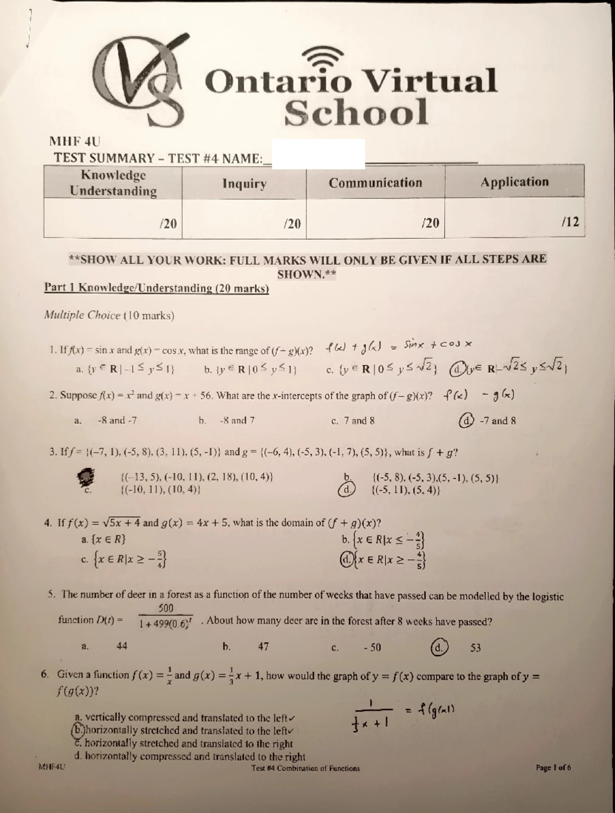 Unit 4 Test: Knowledge, Understanding, and Application Evaluation - Studocu