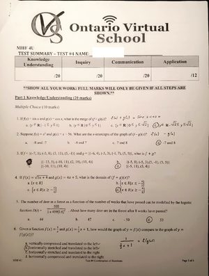 MDM4U Practice Test 2 (Nov 2024) - Unit 2: Practice Test (Out of 45 ...