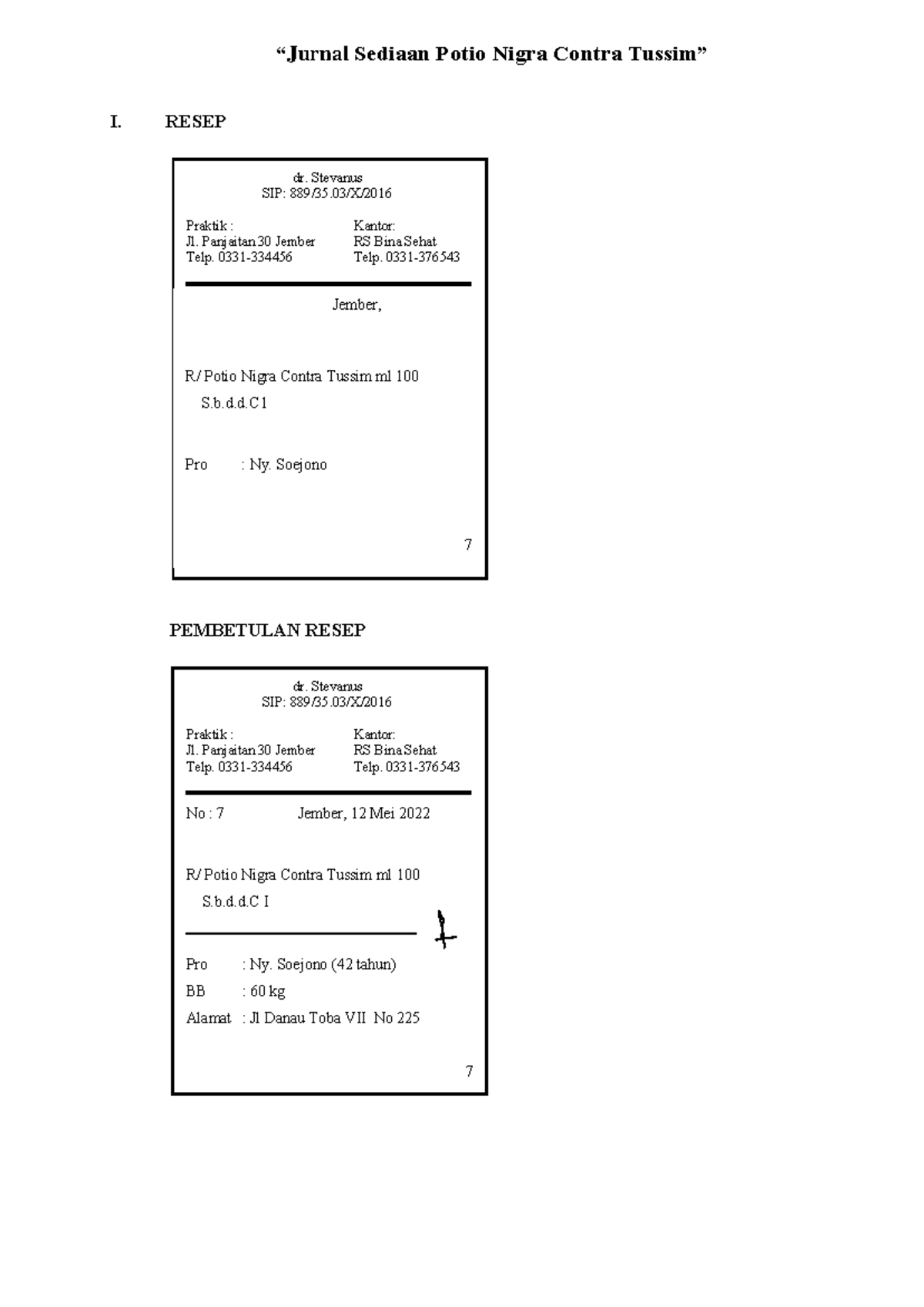 Laporan Praktikum: Pembuatan Sediaan Potio Nigra Contra Tussim - Studocu