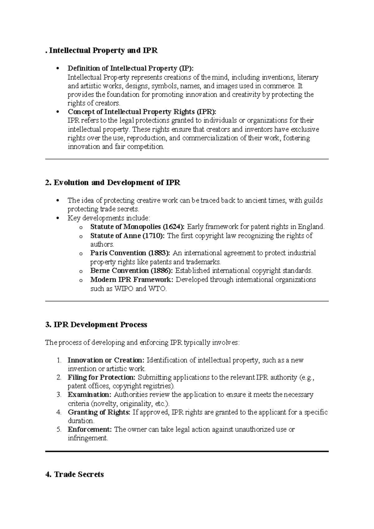 RM UNIT-4 - Intellectual Property & IPR Overview Notes - Studocu