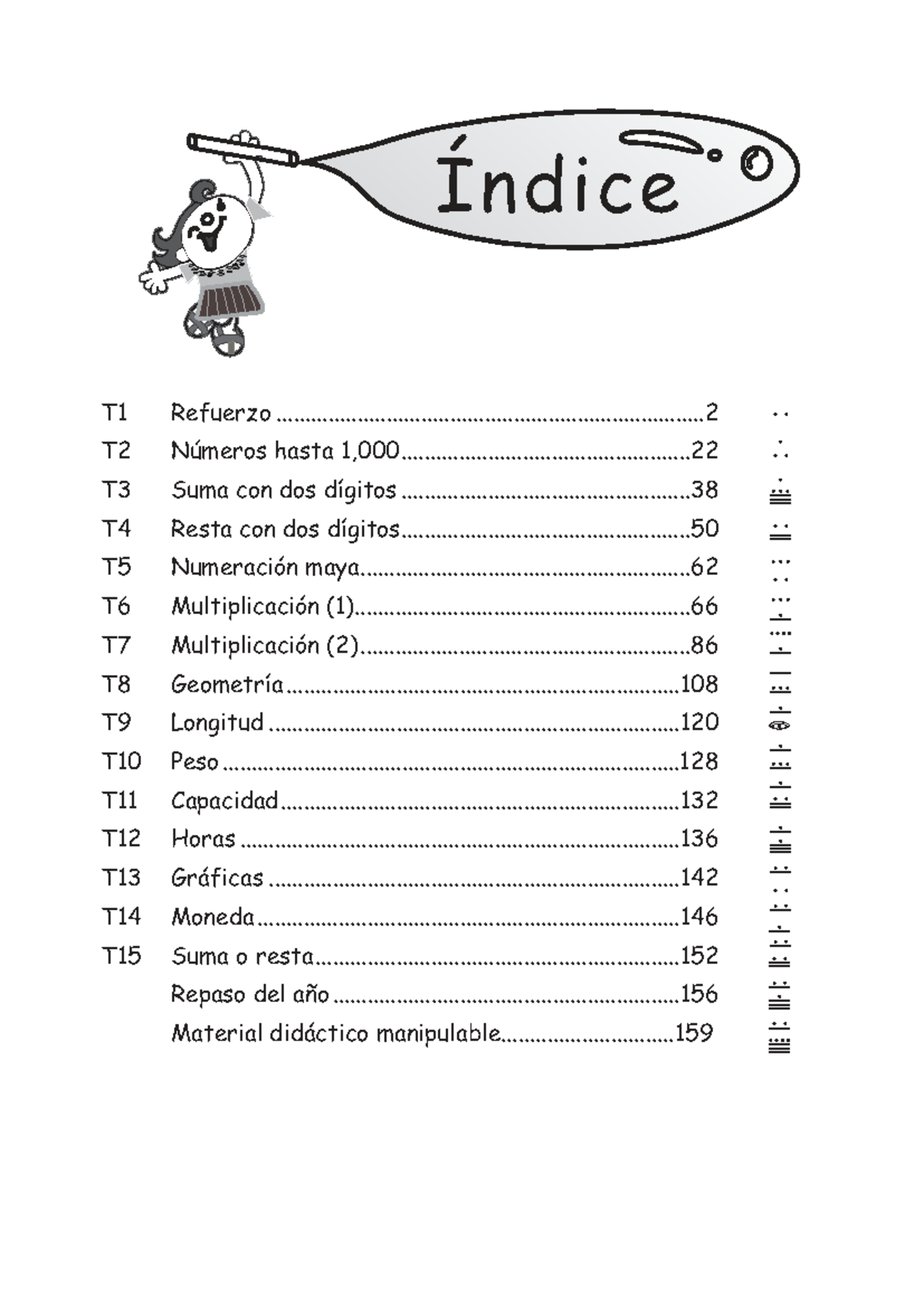 Matemáticas Segundo Grado: Índice de Contenidos y Ejercicios - Studocu